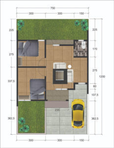 √ Inspirasi Denah Desain Rumah Type 40 Minimalis Modern