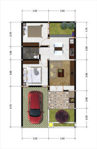 √ Inspirasi Denah Desain Rumah Type 40 Minimalis Modern